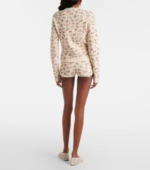 Magda Butrym Floral Wool, Silk, And Cashmere Shorts