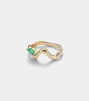 Shay Jewelry 18kt Yellow Ring With Emerald - Gold