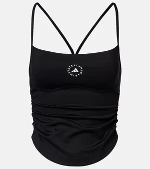 Adidas By Stella McCartney Logo Jersey Tank Top - Black