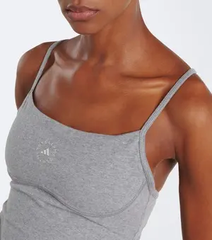 Adidas By Stella McCartney Logo Jersey Tank Top - Grey