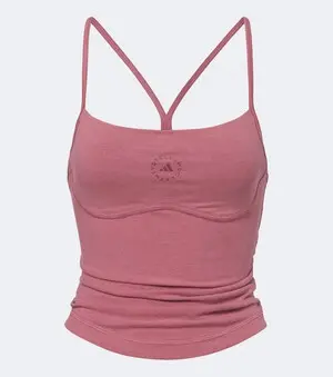 Adidas By Stella McCartney Logo Jersey Tank Top - Pink