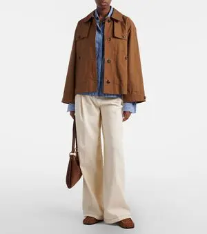 Max Mara The Cube Bouquet Twill Jacket - Brown