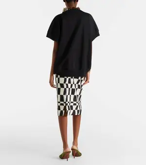 Dries Van Noten Printed Pencil Skirt - Black