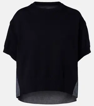 Sacai Cotton-blend Top - Blue