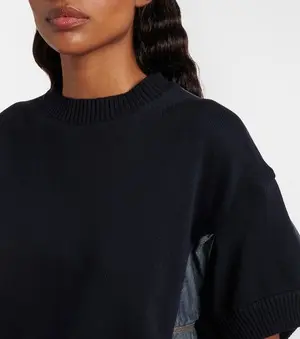Sacai Cotton-blend Top - Blue