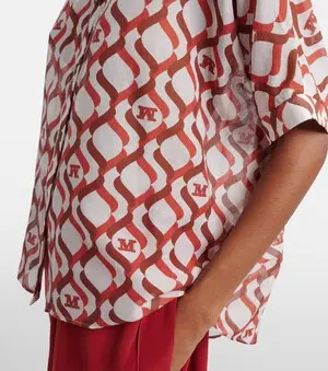 Max Mara Ariete Printed Cotton And Silk Shirt