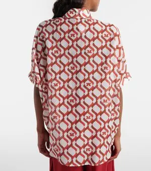 Max Mara Ariete Printed Cotton And Silk Shirt