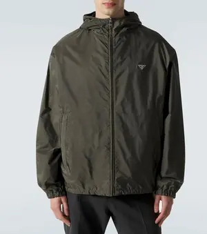 Prada Re-nylon Reversible Leather-trimmed Jacket