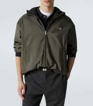 Prada Re-nylon Reversible Leather-trimmed Jacket