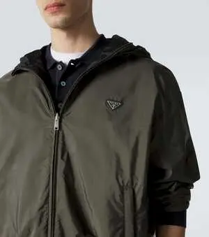 Prada Re-nylon Reversible Leather-trimmed Jacket