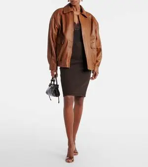 GIANVITO ROSSI Sofia Metallic Leather And Pvc Mules - Brown