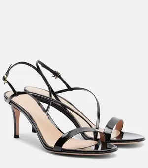 GIANVITO ROSSI Manhattan 70 Leather Sandals - Black