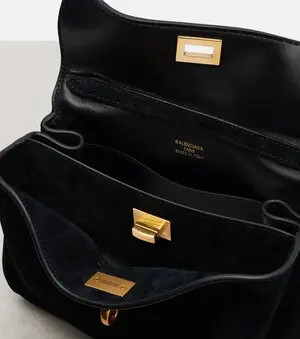 Balenciaga Mini Rodeo Suede Top-handle Bag - Black