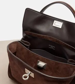 Balenciaga Rodeo Mini Suede Top-handle Bag - Brown