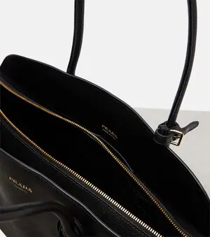 Prada Leather Tote Bag - Black