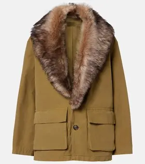 NILI LOTAN Ronay Shearling-trimmed Parka - Green