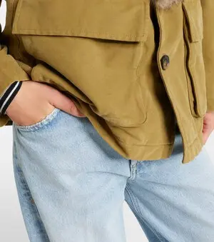 NILI LOTAN Ronay Shearling-trimmed Parka - Green