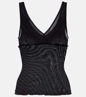 Saint Laurent Trimmed Camis Tanks For Women