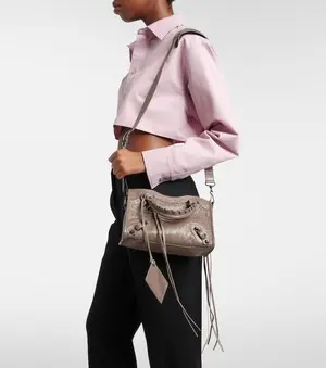 Balenciaga Le City Mini Leather Top-handle Bag - Grey