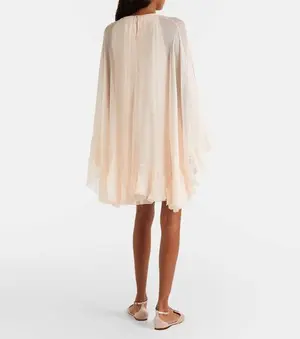 Chloé Ruffled Silk Minidress - Pink