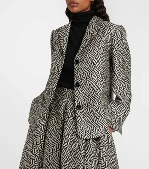 Max Mara Lira Cotton-blend Jacquard Blazer