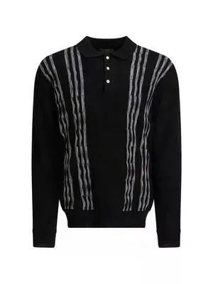 BEAMS Striped Polo Shirt