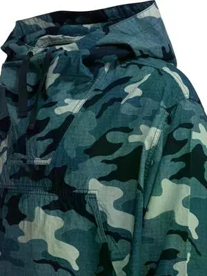 BEAMS Camouflage Print Hoodie
