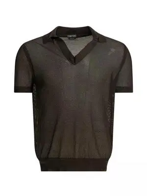 TOM FORD V-neck Mesh T-shirt