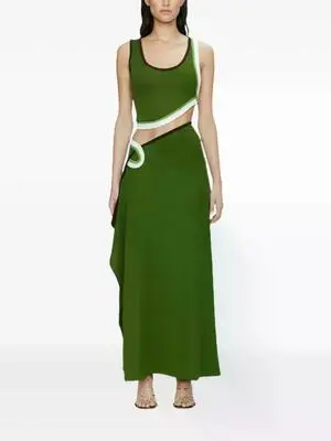 Christopher Esber Asymmetric Ribbed Tank Top