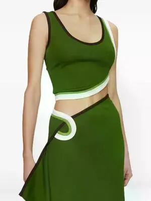 Christopher Esber Asymmetric Ribbed Tank Top