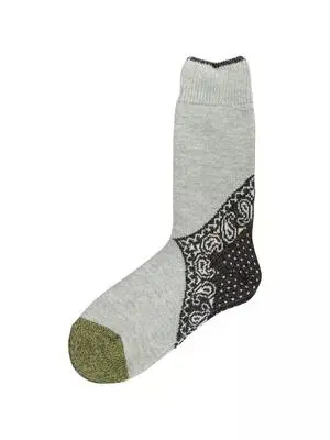 Kapital Paisley Socks - Grey