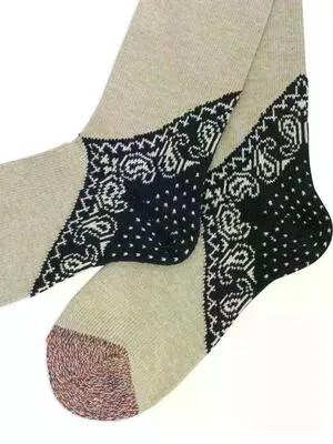 Kapital Patterned Socks - Neutrals