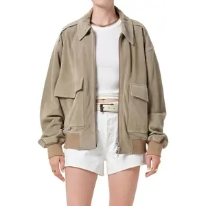 Citizens Of Humanity Vivienne Suede Jacket Deep Olive Md