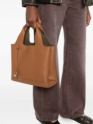 Hogan Leather Tote - Brown