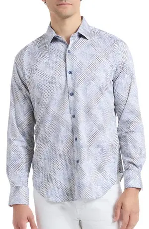 Robert Graham Shillibeer Stretch Cotton Button-up Shirt - Blue Multi