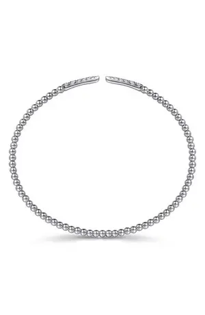 GABRIEL & CO. Diamond Beaded Cuff Bracelet - White Gold