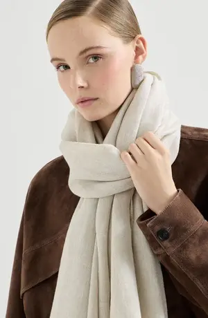 Brunello Cucinelli Sparkling Linen Scarf