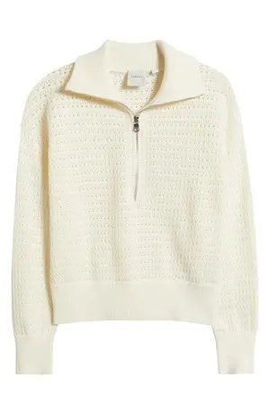 Varley Darla Half Zip Sweater - Egret