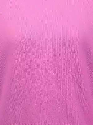 ALLUDE Short-sleeve Cashmere Sweater - Pink