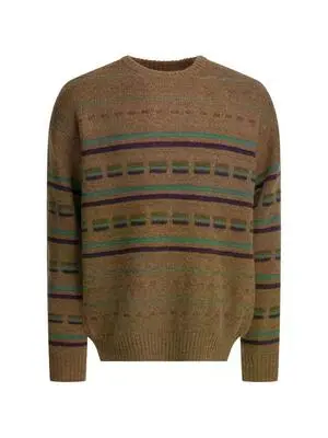 BEAMS Striped Crew-neck Sweater