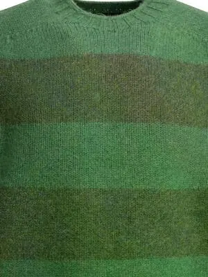 BEAMS Striped Crew Neck Sweater