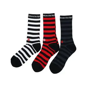 Chrome Hearts 3-pack Striped Crew Socks