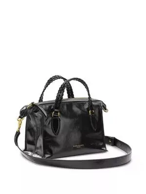 GIANNI CHIARINI Roxy Braided Leather Tote Bag - Black
