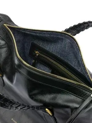 GIANNI CHIARINI Roxy Braided Leather Tote Bag - Black