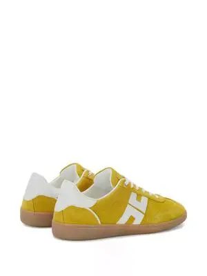Elisabetta Franchi Logo-detail Leather Sneakers - Yellow