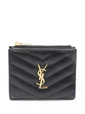 Saint Laurent 2020s Monogram Bifold Wallet - Black