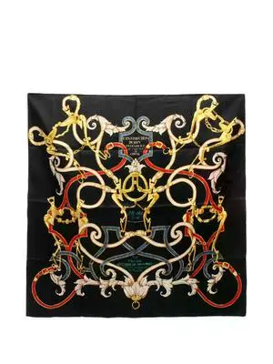 Hermès 1990s Silk Scarf - Black