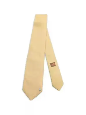 Hermès 2020s Patterned Silk Neck Tie - Neutrals