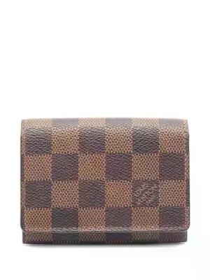 LOUIS VUITTON 2014 Damier Ebene Canvas Wallet - Brown