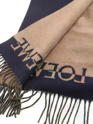 Loewe 2010s Logo Fringed Scarf